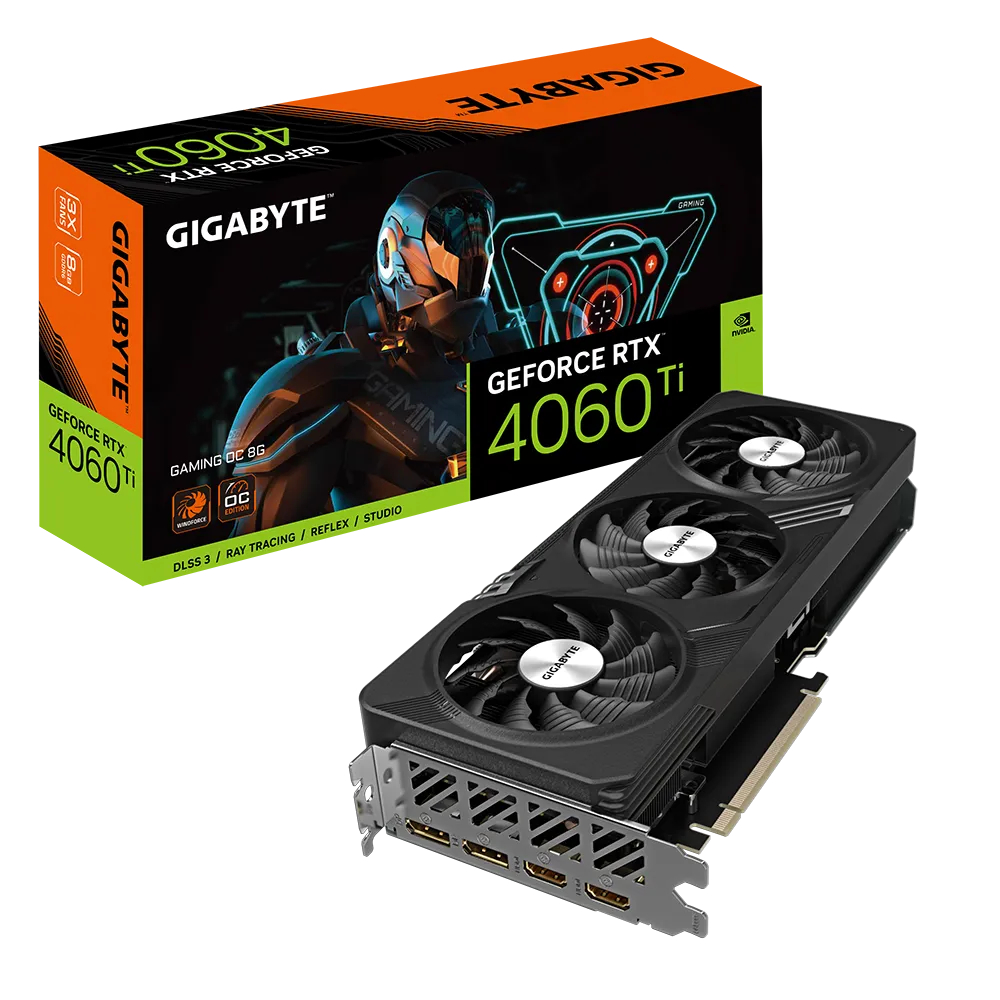 Видеокарта Gigabyte GeForce RTX 4060 Ti Gaming OC 8G (GV-N406TGAMING OC-8GD)
