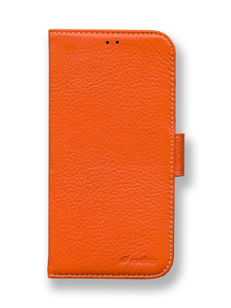 Кожаный чехол книжка Melkco для Apple iPhone Xr - Wallet Book Type - оранжевый