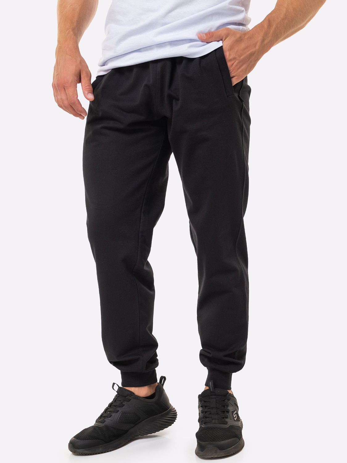 Спортивные брюки мужские HappyFox 9118 черные 54 RU