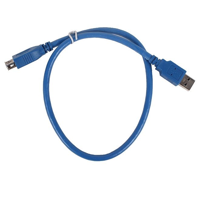 Кабель VCOM USB A-USB A, M-F 0,5м Blue (VUS706)