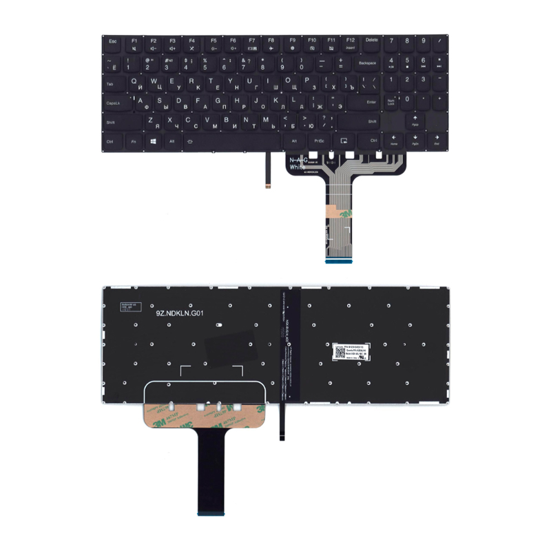 Клавиатура для ноутбука Lenovo Legion Y730-15ICH  черная с цветной подсветкой