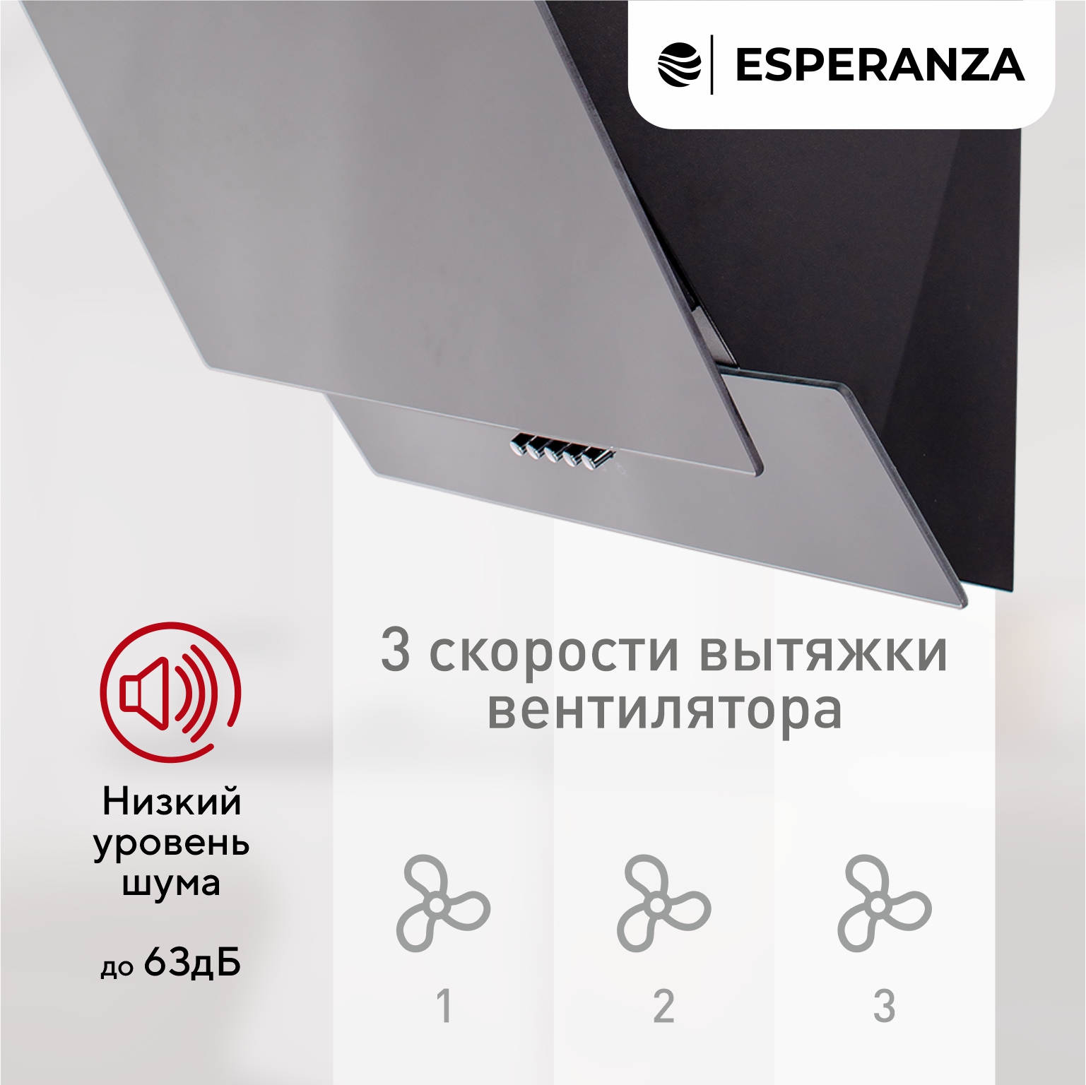 Вытяжка встраиваемая Esperanza RHA50G06 черный