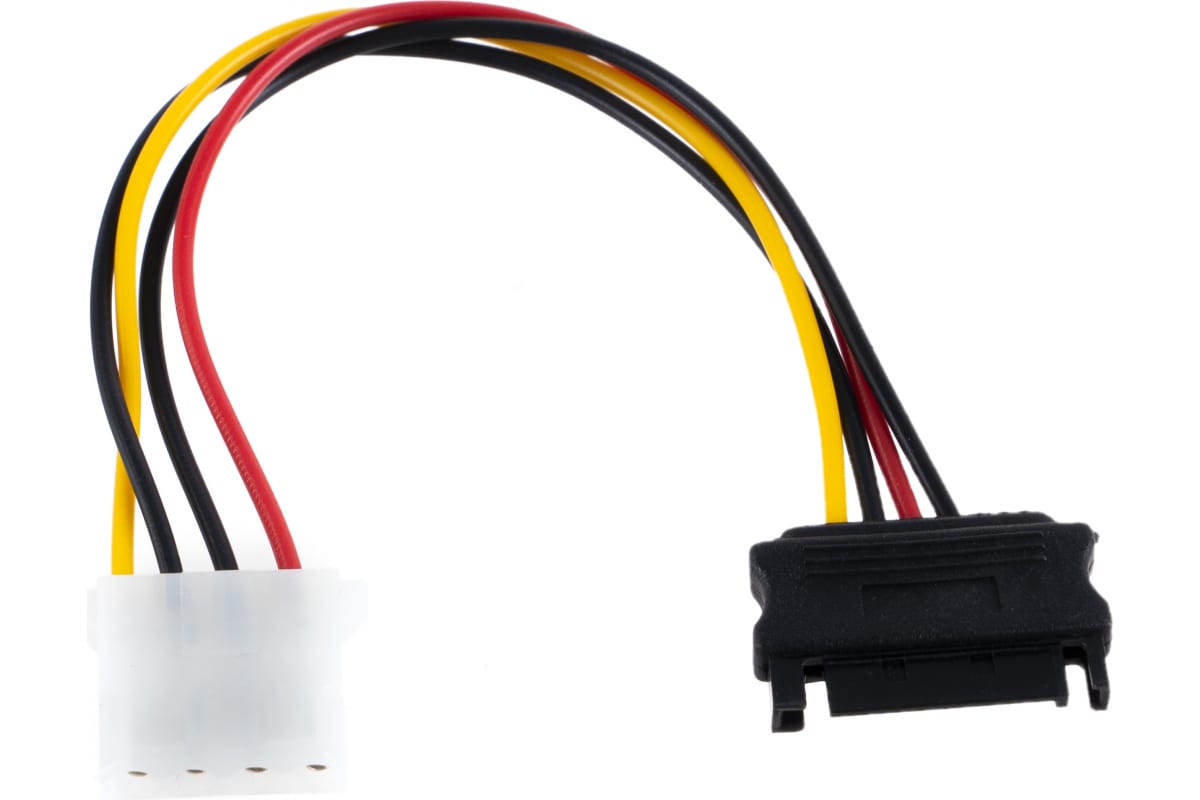 Cablexpert Кабель питания SATA CC-SATA-PS-M 15см sata 15pin/molex 4pin пакет