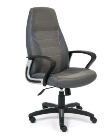 Кресло компьютерное офисное на колесиках Tetchair INTER серый