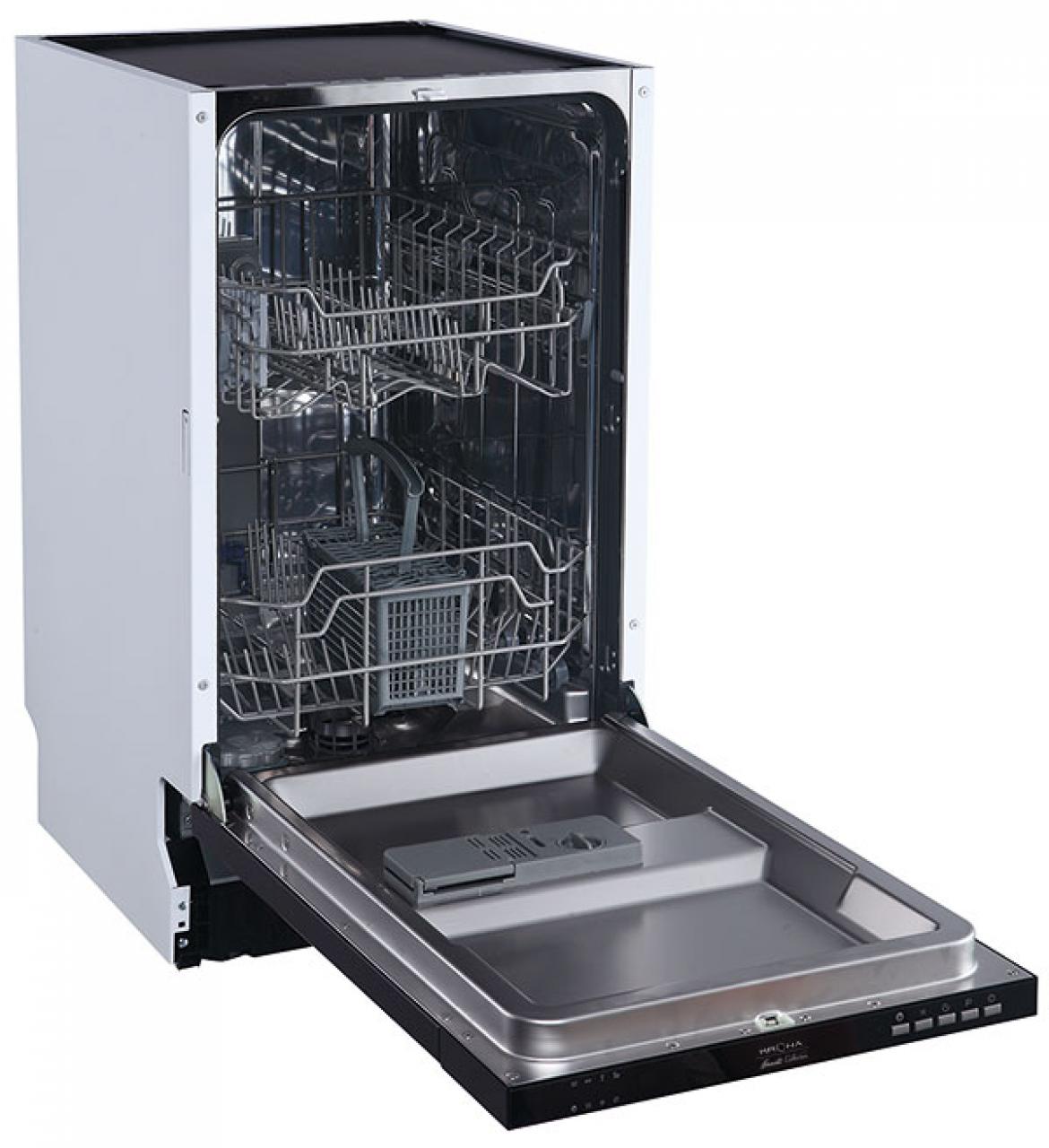 Встраиваемая посудомоечная машина Krona Delia 45 BI, черно-белая