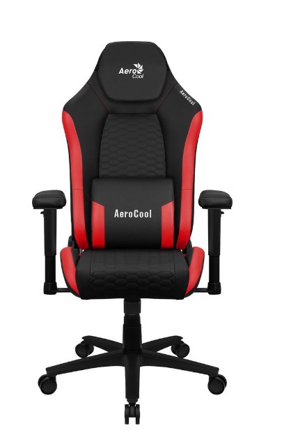 Кресло игровое Aerocool Crown Leatherette Black Red