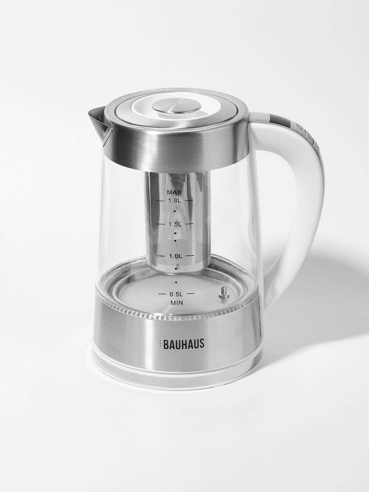 Чайник электрический BAUHAUS BH0191 1.8 л белый, серебристый
