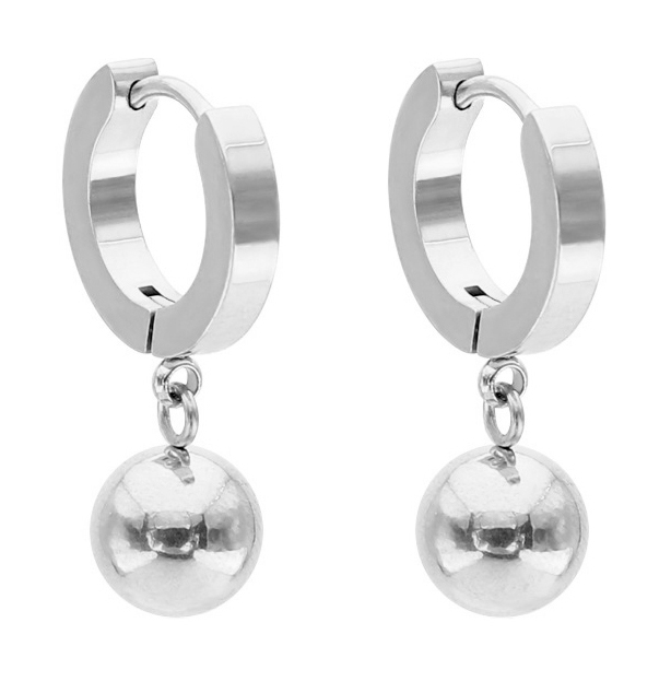 Серьги конго из стали Nouvelle mode GSE0170-S