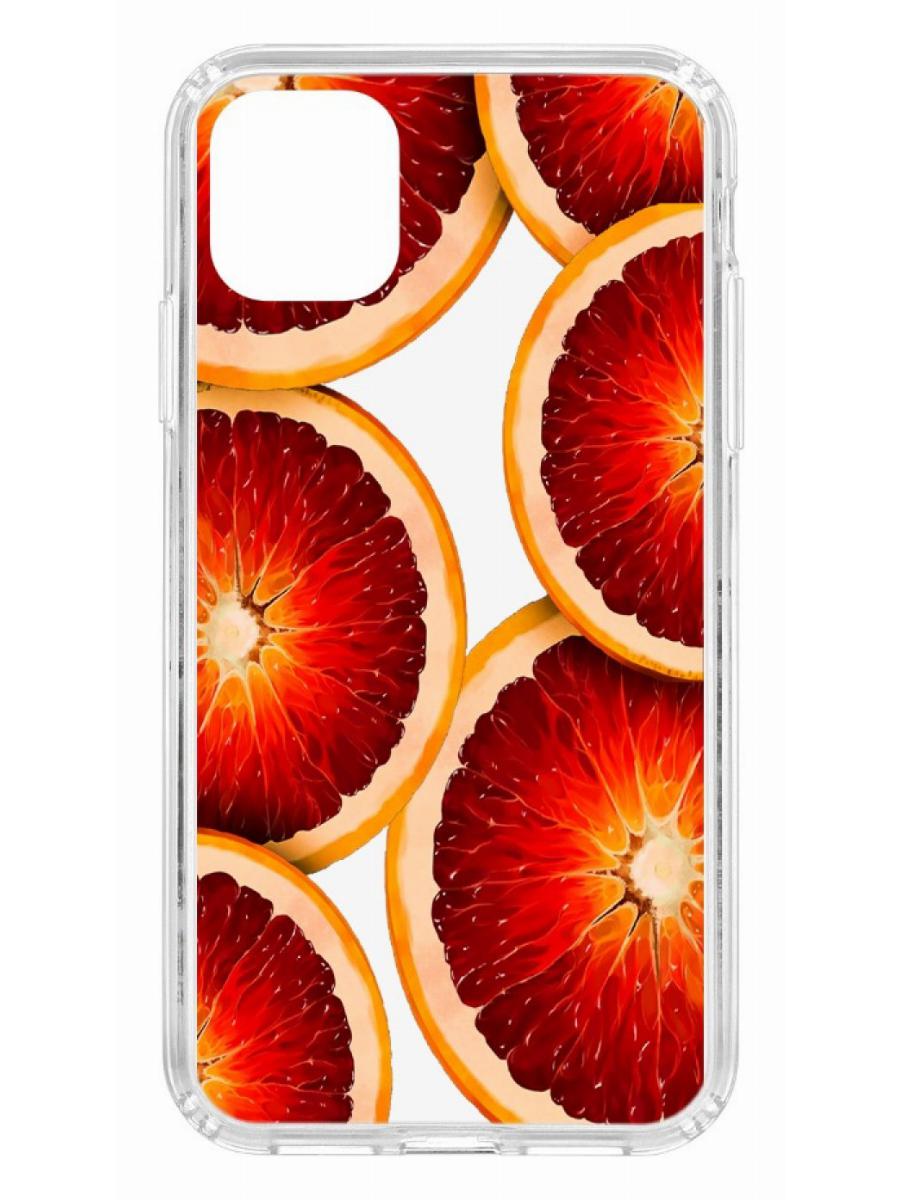 Противоударный чехол для Apple iPhone 11 КRUЧЕ Print Orange прозрачный с рисунком