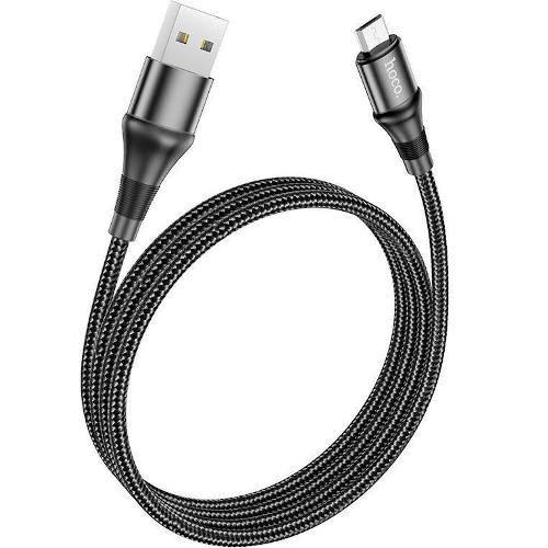 Кабель USB*2.0 Am-microB Hoco X50 2.4A Black, черный - 1 метр X50m Black