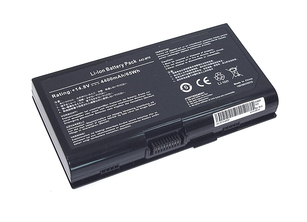 Аккумулятор для ноутбука Asus M70 14.4V 5200mAh OEM Black