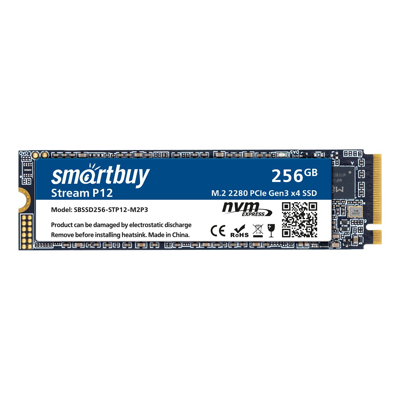 SSD накопитель SmartBuy P12 M.2 2280 256 ГБ SBSSD256-STP12-M2P3