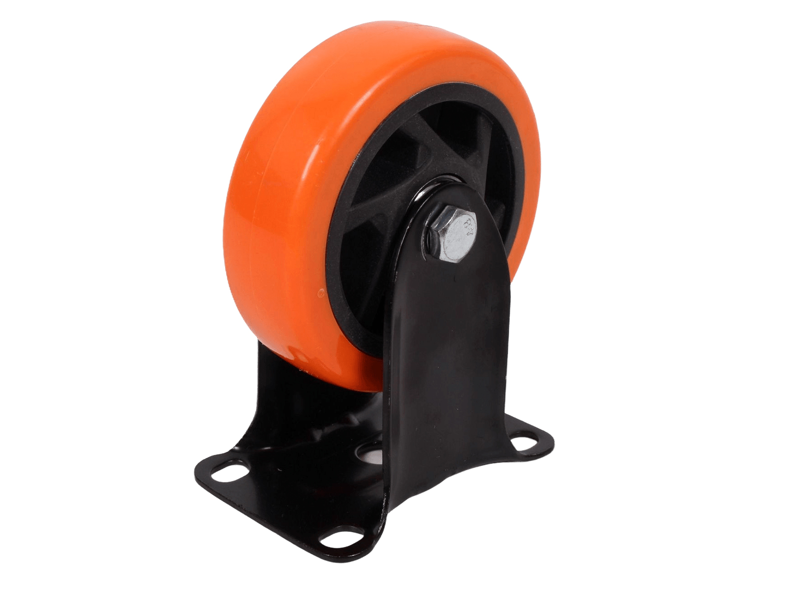 Колесо XAL-KON-100 оранжевая резина 100мм неповоротное