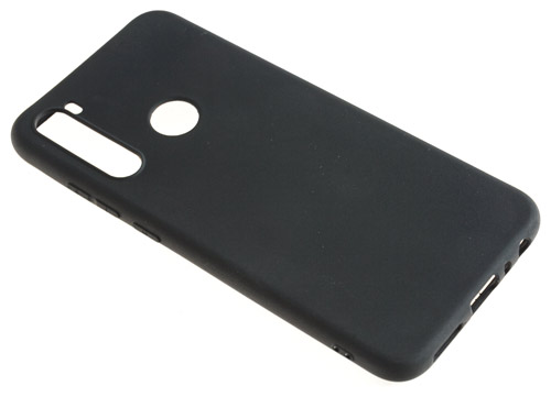 Силиконовый чехол TPU Case матовый для Xiaomi Redmi Note 8 2021 черный