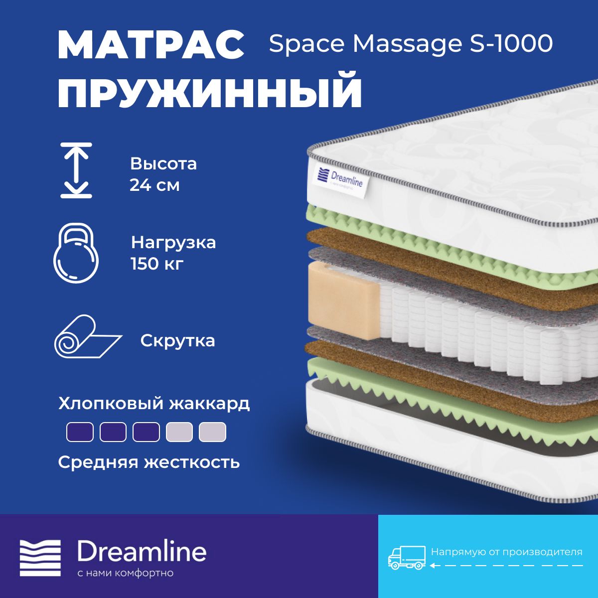 Матрас Dreamline Space Massage S-1000 120x200 см