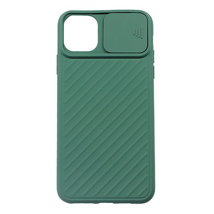 Чехол силиконовый для iPhone 12 / 12 Pro 6.1 с защитой для камеры, зеленый