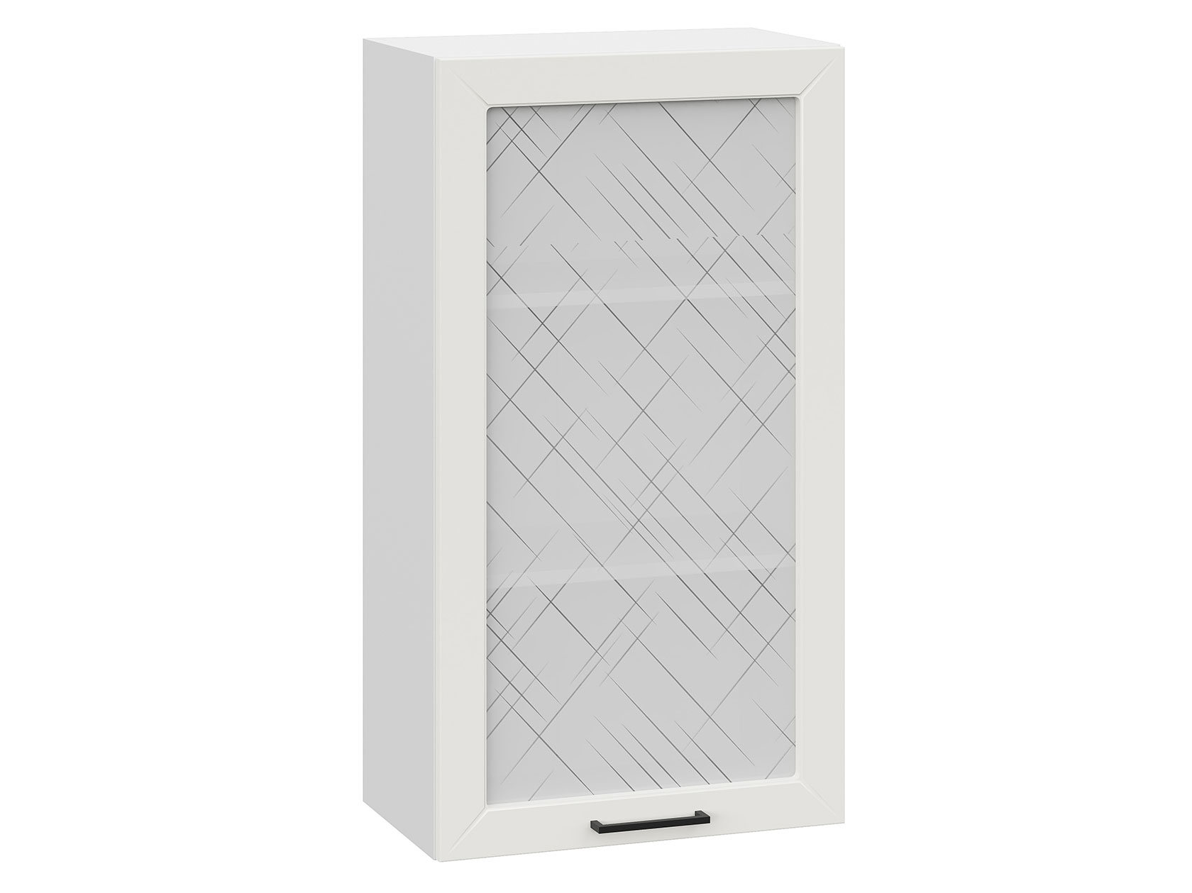 Навесной шкаф СВ-Мебель Вектор Белый / Бланж со стеклом 500 мм