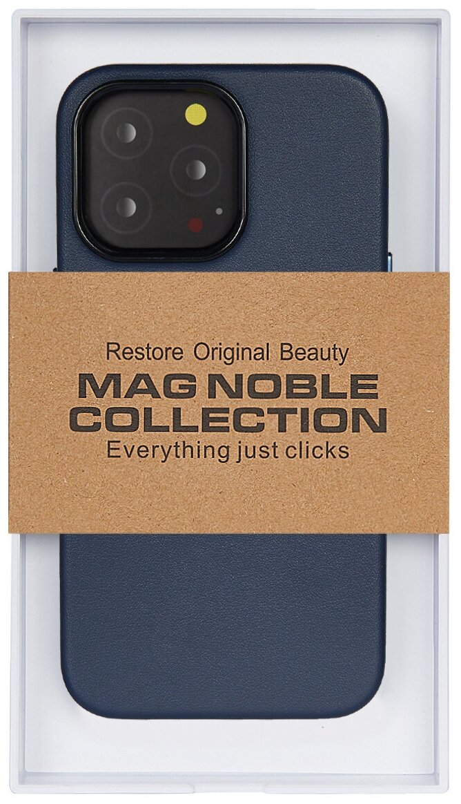Чехол с MagSafe для iPhone 12 MAG NOBLE COLLECTION — Темно Синий