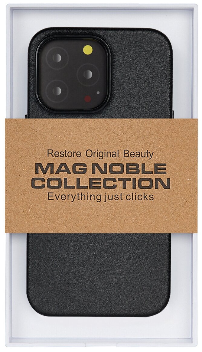 Чехол с MagSafe для iPhone 12 MAG NOBLE COLLECTION — Черный