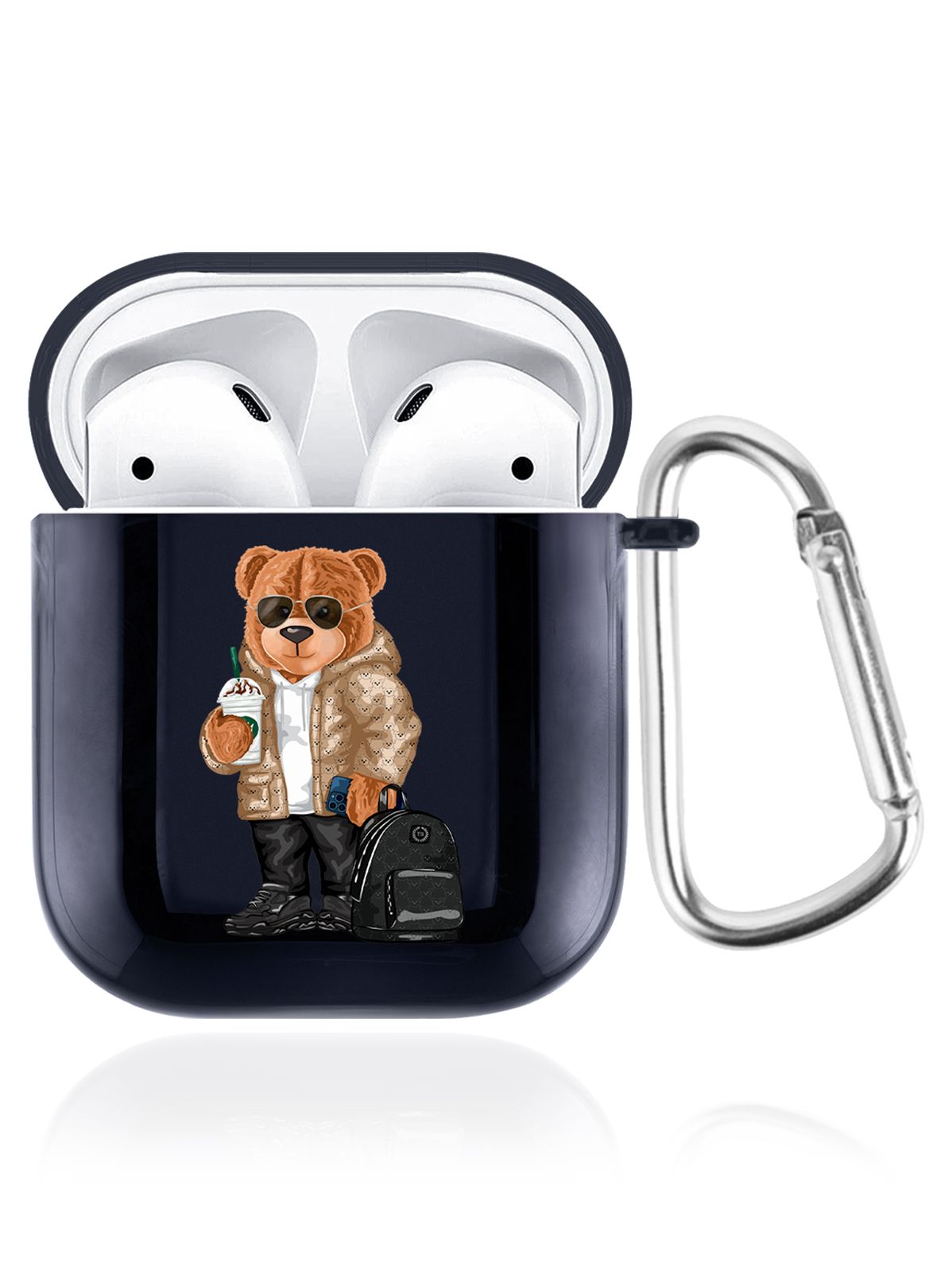 Чехол MustHaveCase для Apple AirPods Tony Style в очках черный