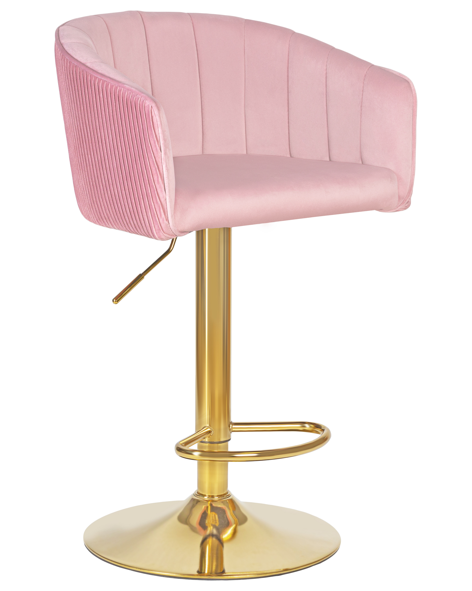 Барный стул Империя стульев МАРК ГОЛД розовый велюр