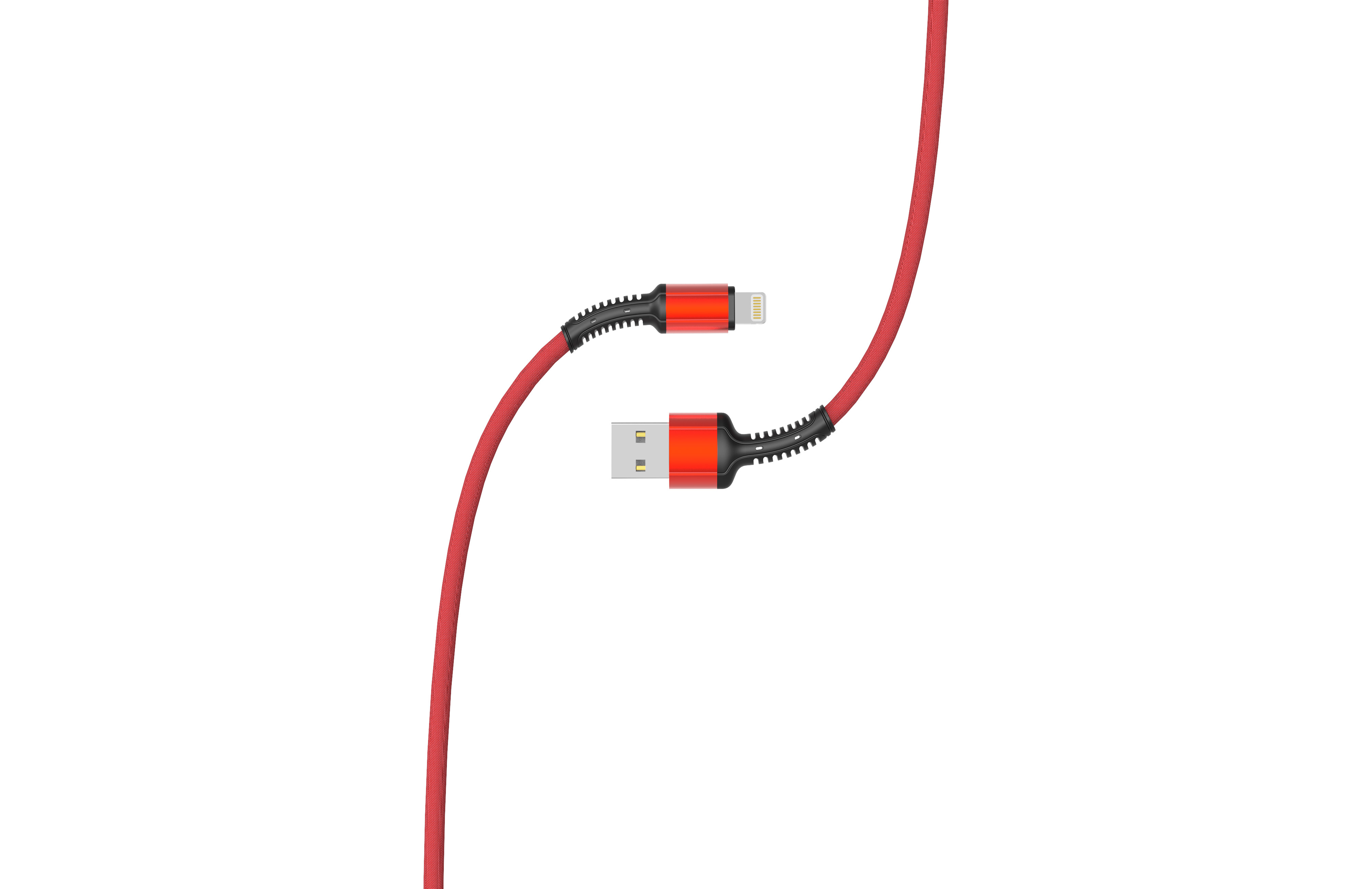 LDNIO LS63/ USB кабель Lightning/ 1m/ 2.4A/ медь: 86 жил/ Red