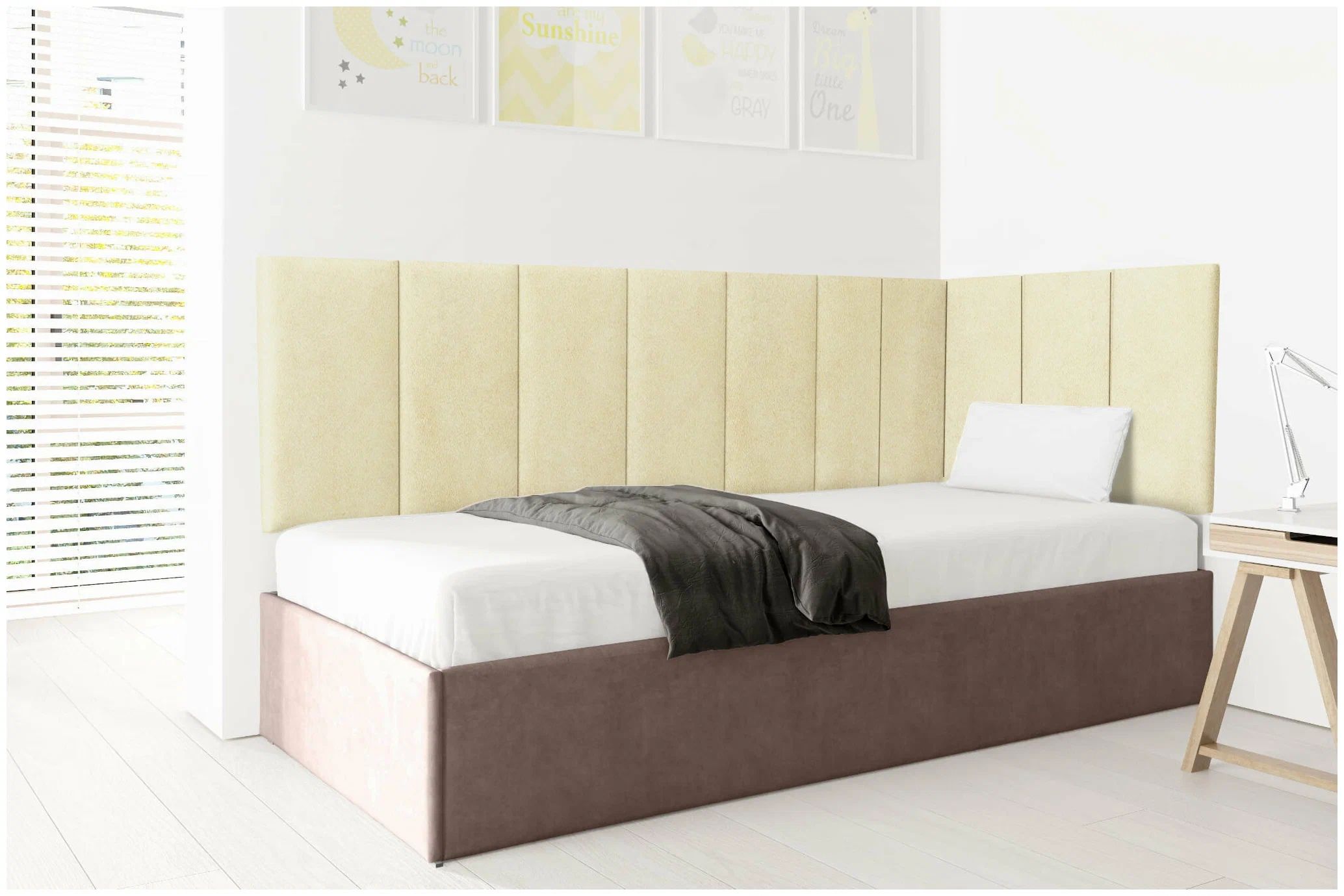 Панель кровати Alcantara Peach 30х60 см 1 шт.