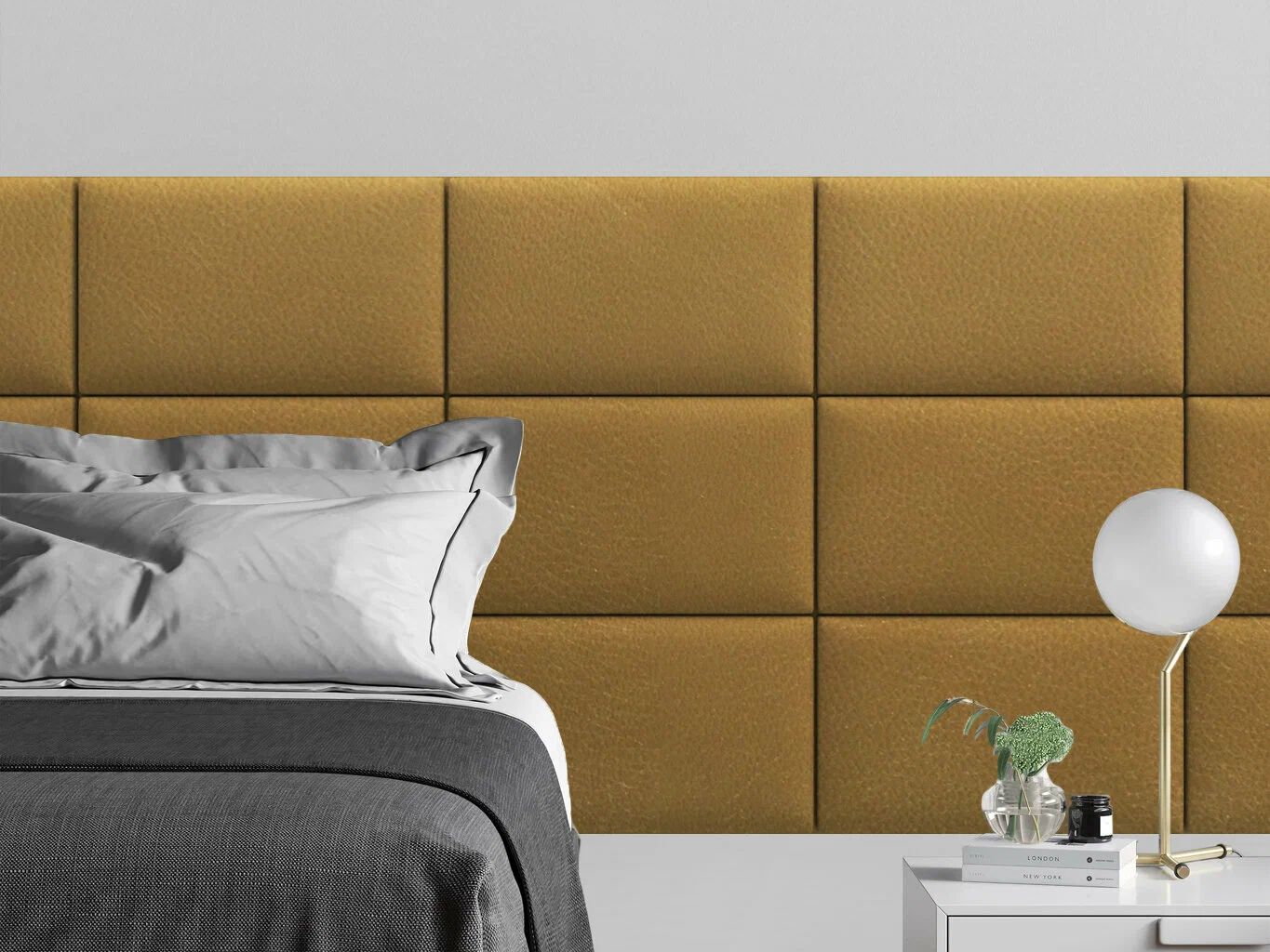 Панель кровати Eco Leather Gold 30х50 см 4 шт.