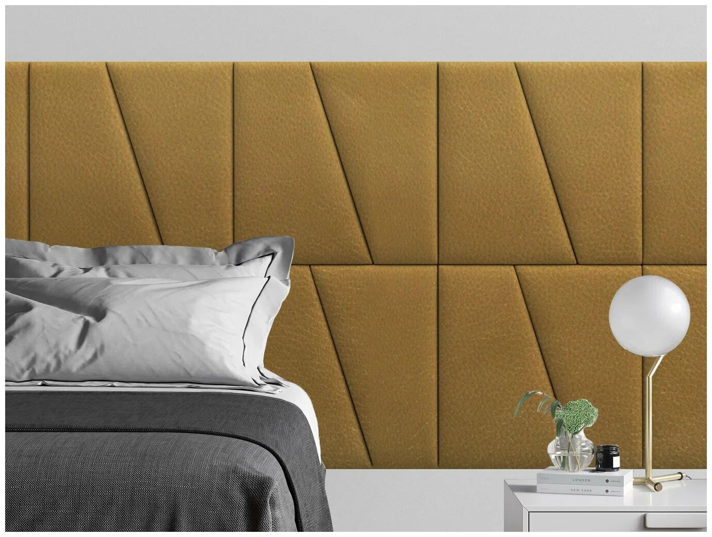 Панель кровати Eco Leather Gold 50х50DL см 2 шт.