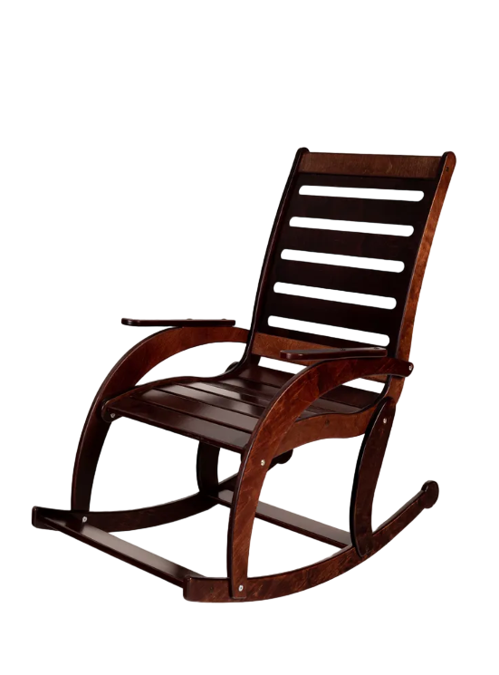 Кресло качалка деревянное Playwoods прямая спинка Венге