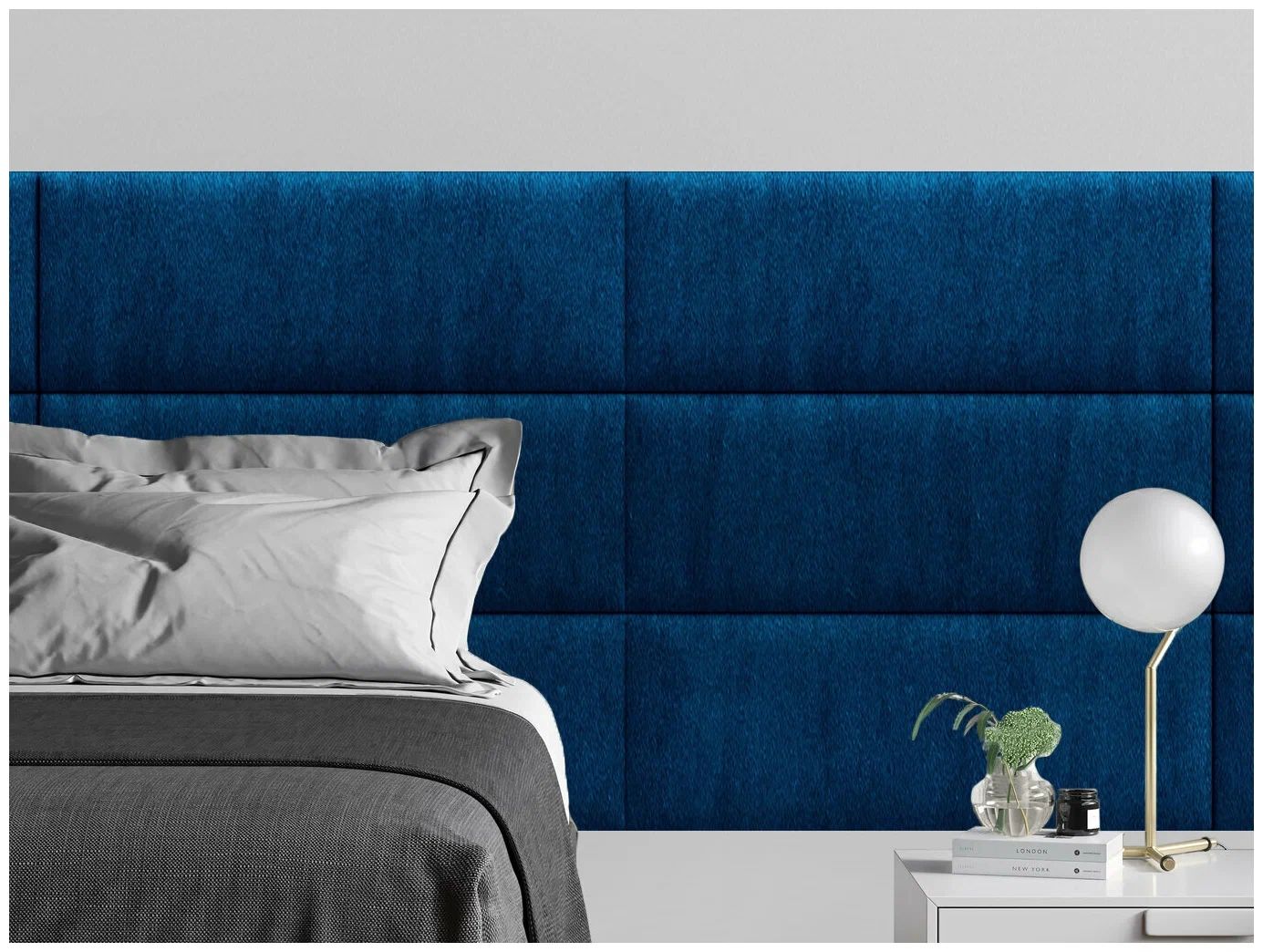 Панель кровати Velour Blue 20х180 см 1 шт.