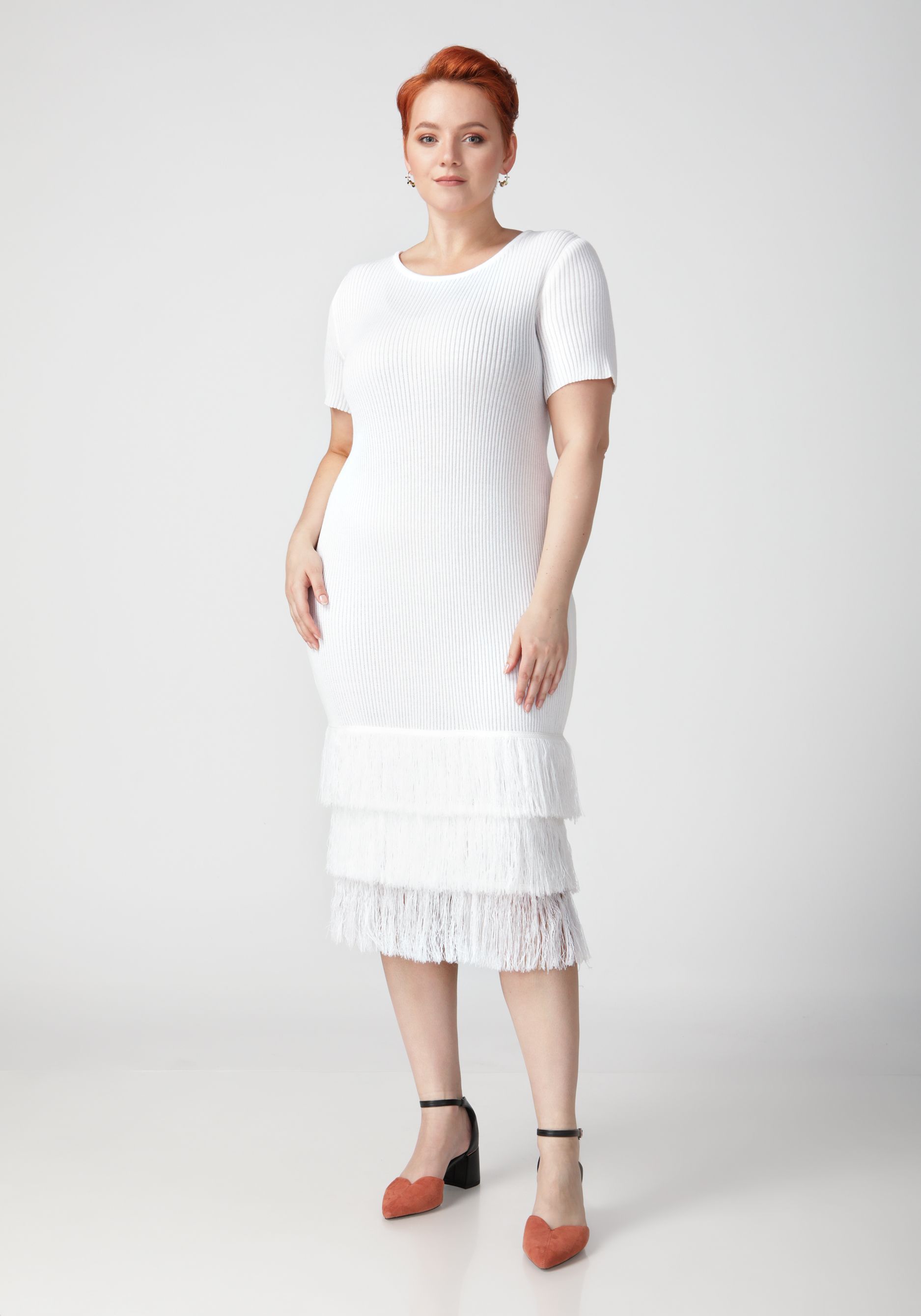 Платье женское Vivawool 307374 белое 46 RU
