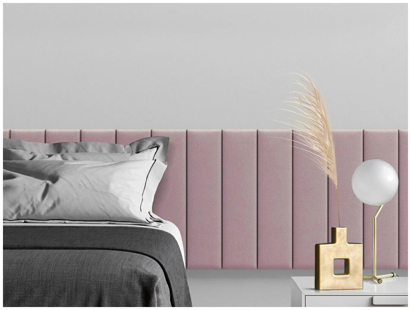 Панель кровати Velour Pink 15х60 см 2 шт.