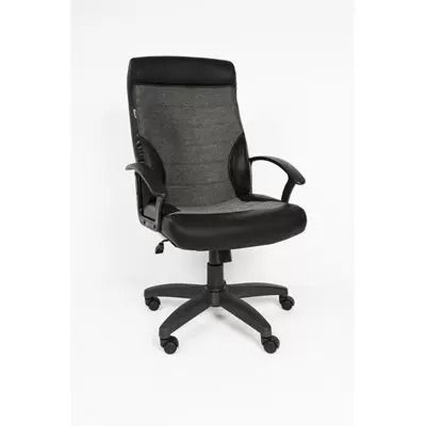 Кресло для руководителя Easy Chair 639 TPU серое/черное (экокожа/ткань, пластик), 686731