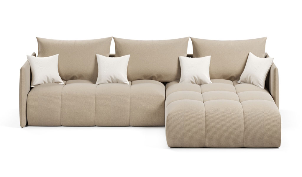Угловой диван-кровать 4Home Лагуна, 226х155х80 см, Beige, правый, Еврокнижка