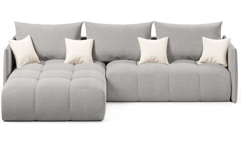 Угловой диван-кровать 4Home Лагуна, 226х155х80 см, Gray, левый, Еврокнижка