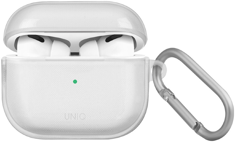 Чехол с карабином Uniq Glase TPU case для AirPods 3 (2021), цвет Прозрачный