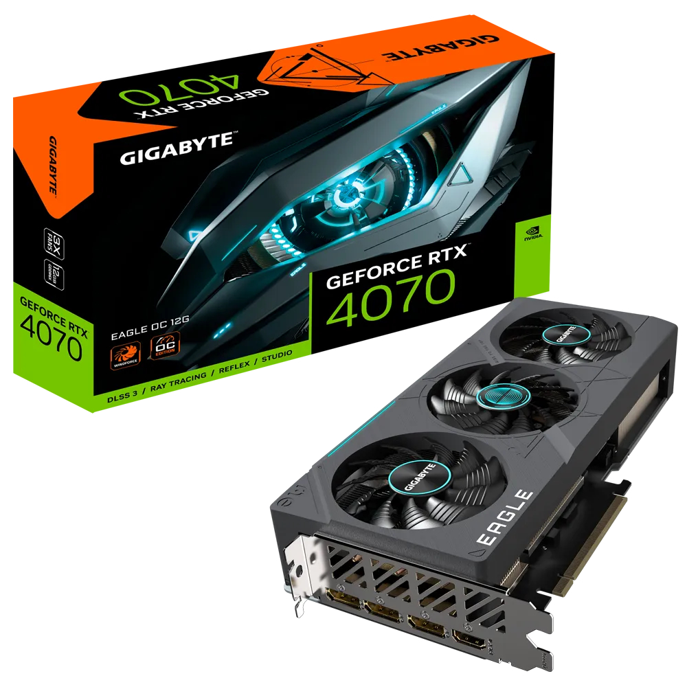 Видеокарта Gigabyte NVIDIA GeForce RTX4070 EAGLE OC (GV-N4070EAGLE OC-12GD)