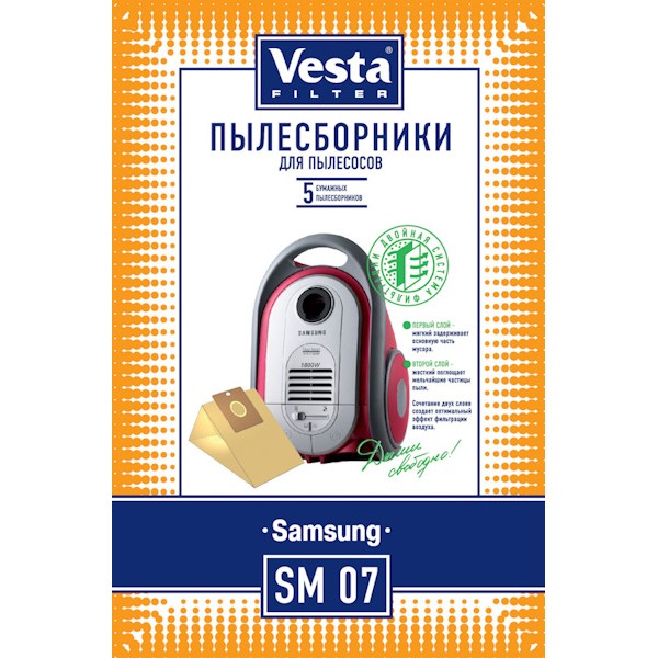 Мешок-пылесборник Vesta SM07, (комплект)