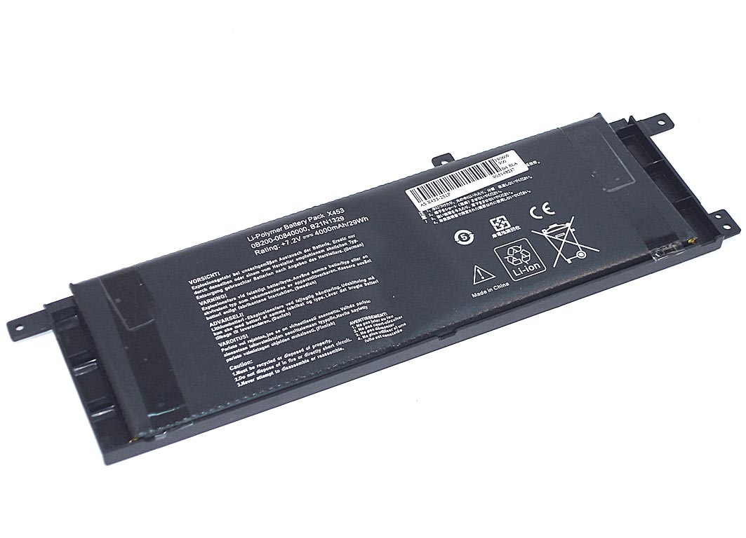 Аккумулятор для ноутбука Asus X453 7.6V 30Wh 3950mAh OEM Black