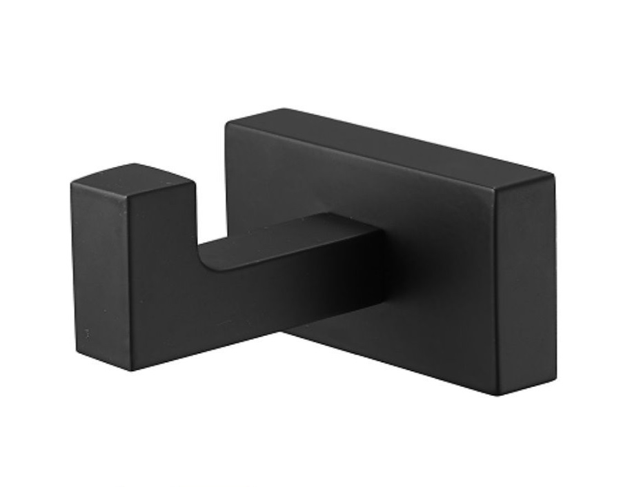 Крючок для полотенец BELZ B90305-1, настенный металлический, черный матовый
