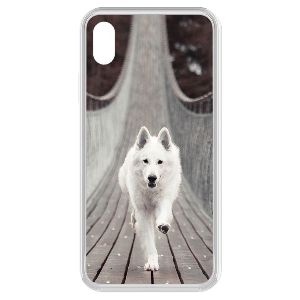 Чехол-накладка Krutoff Clear Case Пес на мосту для iPhone XR