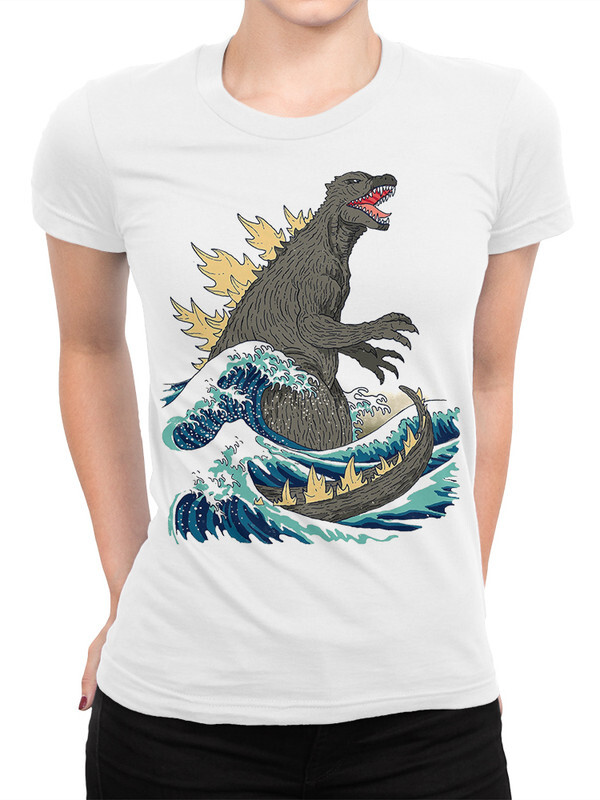 Футболка женская DreamShirts Studio Годзилла 323-godzilla-1 белая 2XL