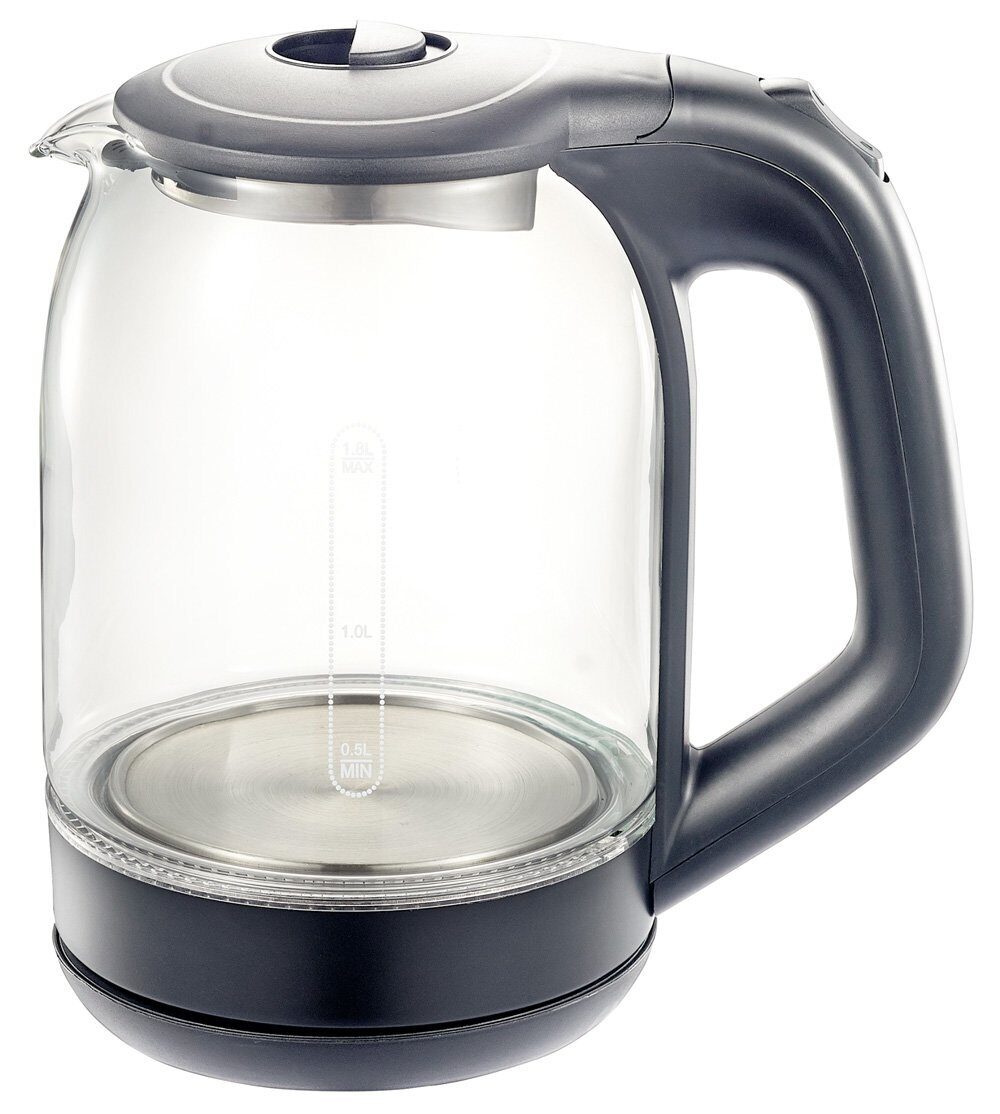 Чайник электрический Добрыня DO-1238G 1.8 л Transparent, Gray