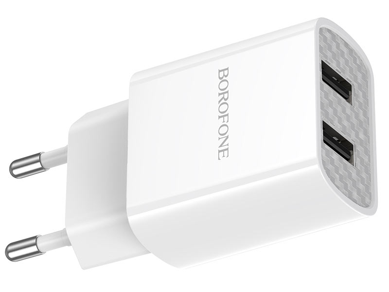 Зарядное устройство Borofone BA53A Powerway 2xUSB 2.1А White 0L-00050003