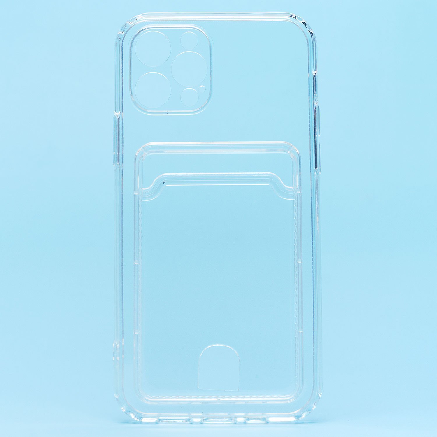 Чехол iPhone 12 Pro силиконовый картхолдером №2 <прозрачный>