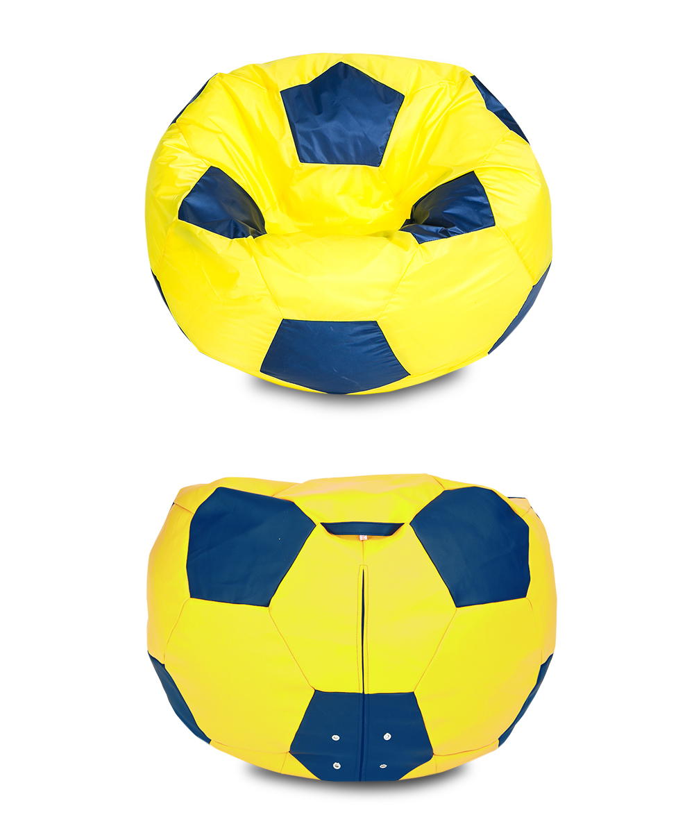 Кресло-мешок WowPuff Мяч Футбольный большой Желто-синий