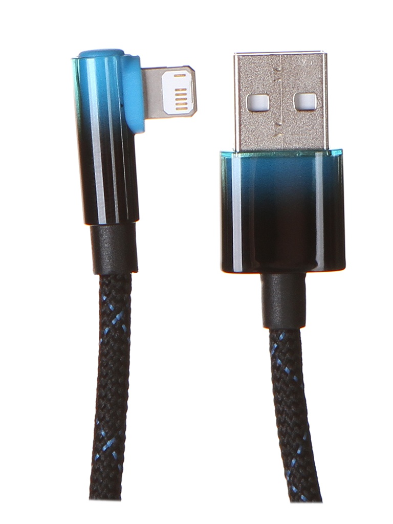 Аксессуар Baseus MVP 2 Elbow-Shaped USB - Lightning 2.4A 1m Black-Blue CAVP000021