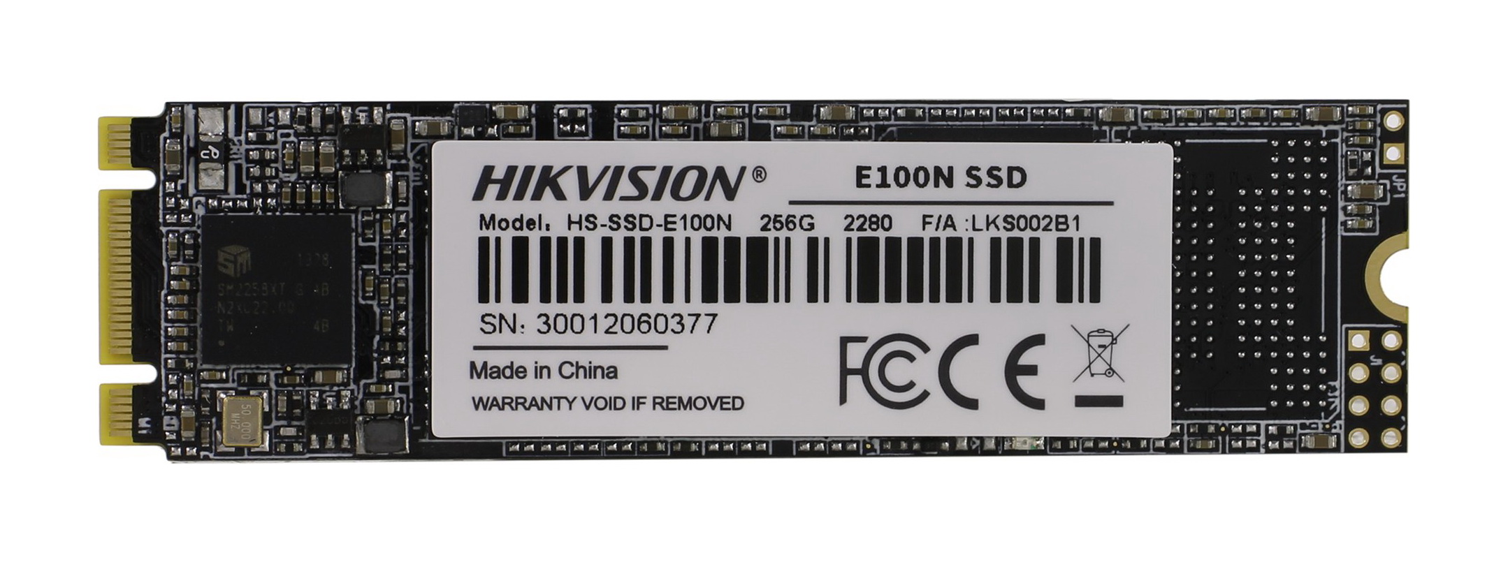 SSD накопитель Hikvision E100N M.2 2280 256 ГБ (HS-SSD-E100N/256G)