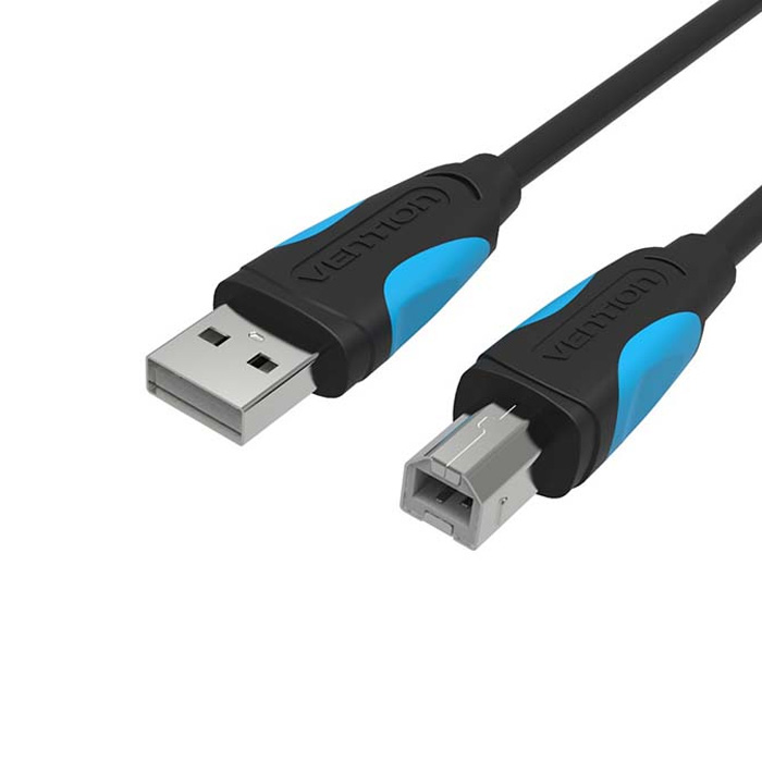 Кабель Vention USB A-USB B, M-M 5м Black (VAS-A16-B500)